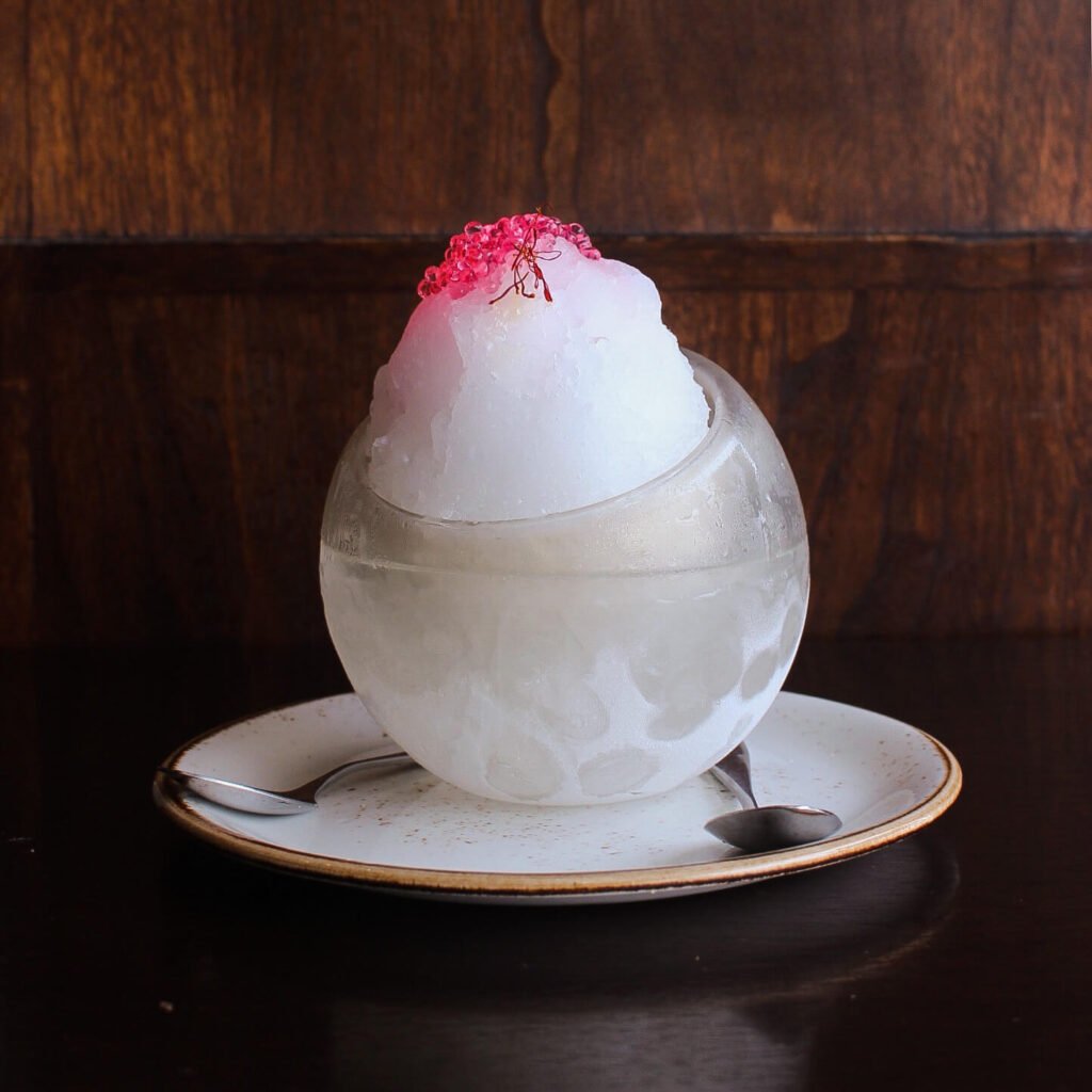Coconut Water with Rose Caviar – Quattro